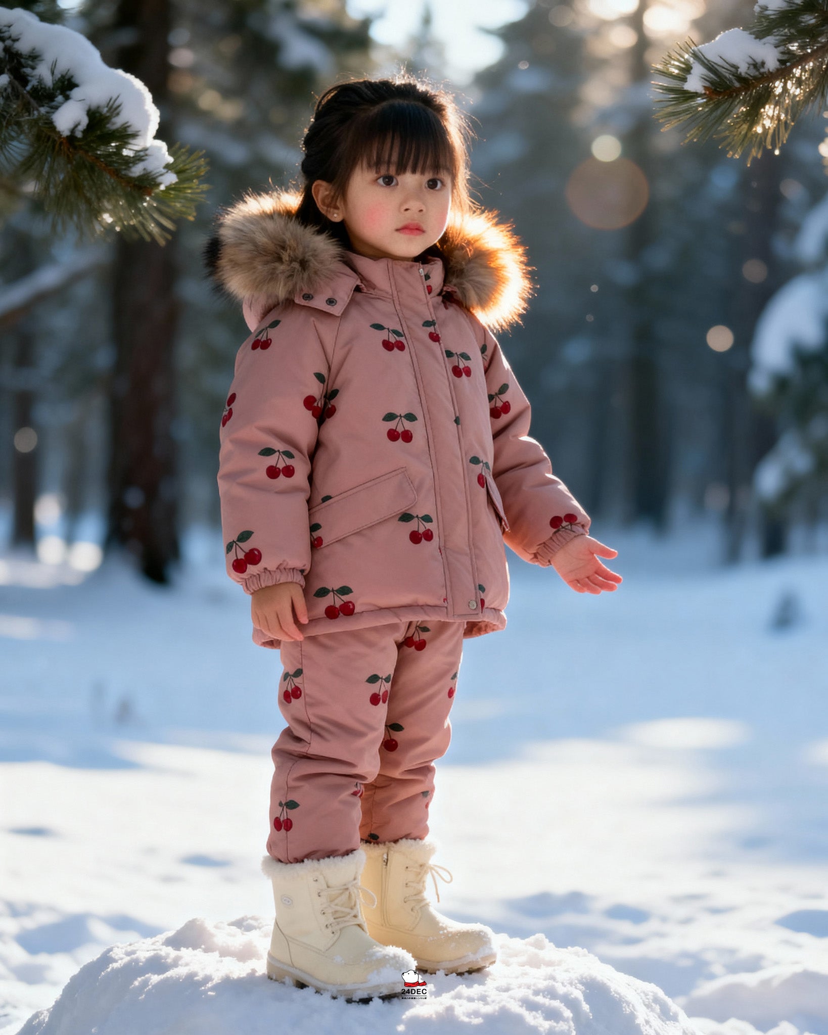 เช่าเสื้อกันหนาว เด็ก รุ่น CHERRY สี ชมพู – 24DEC